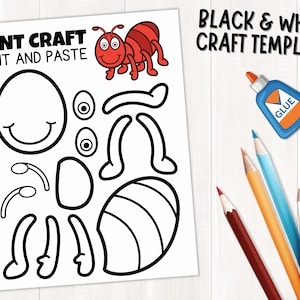 Printable Ant Craft Template, Spring Activities, Insect Craft, Summer ...