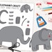 Elephant Craft Template | Printable Elephant Craftivity | Color, Cut ...