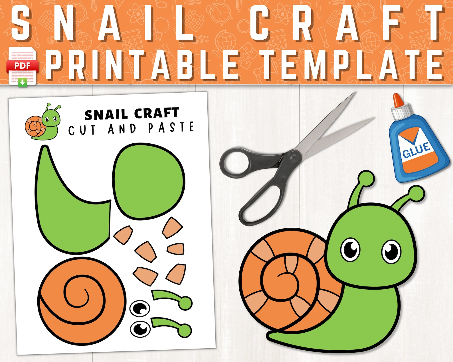 Printable Snail Craft for Kids | Spring Activities | Build a Snail ...
