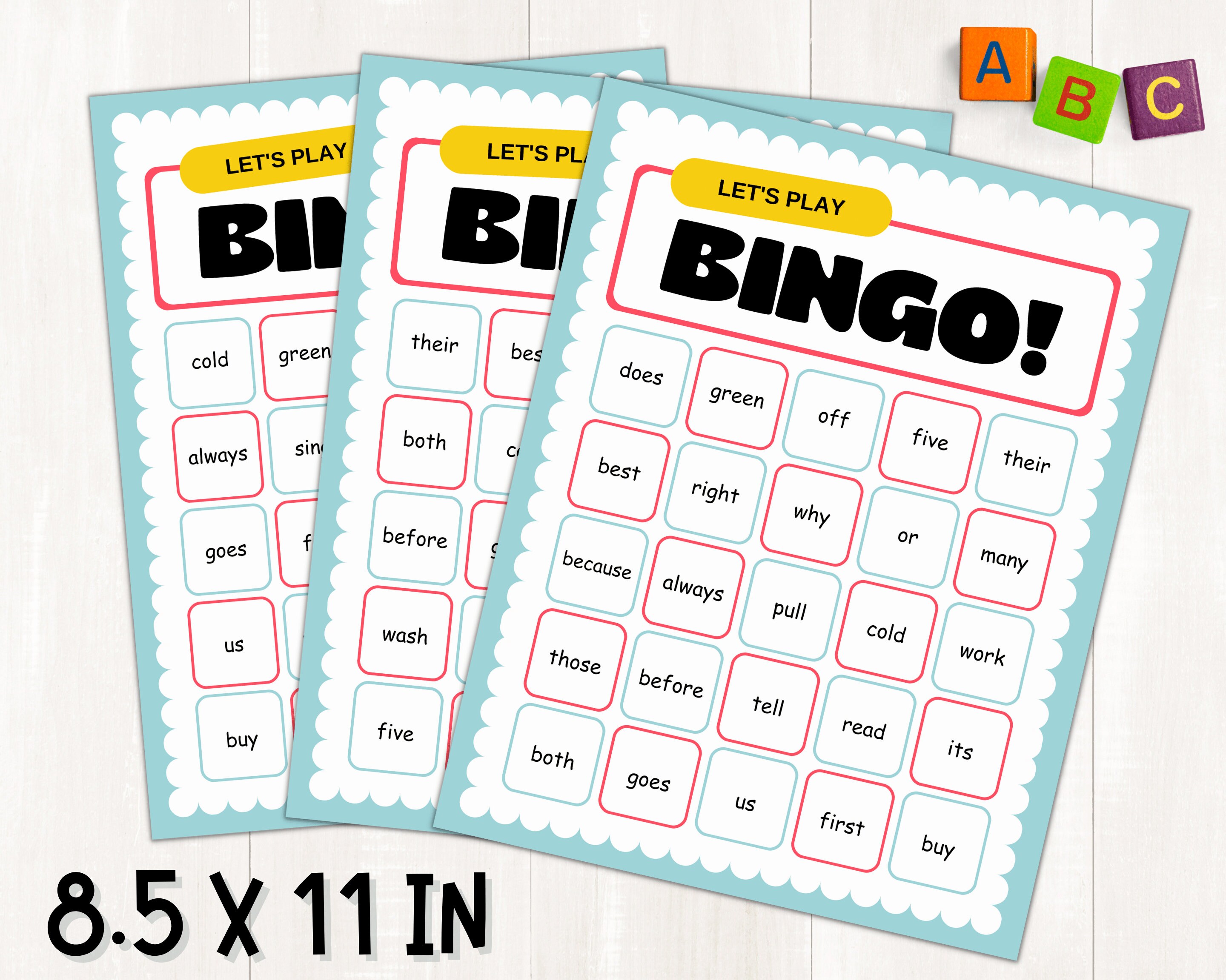 Sight Words Bingo Game for 2nd Grade High-frequency Words for 2nd Grade ...