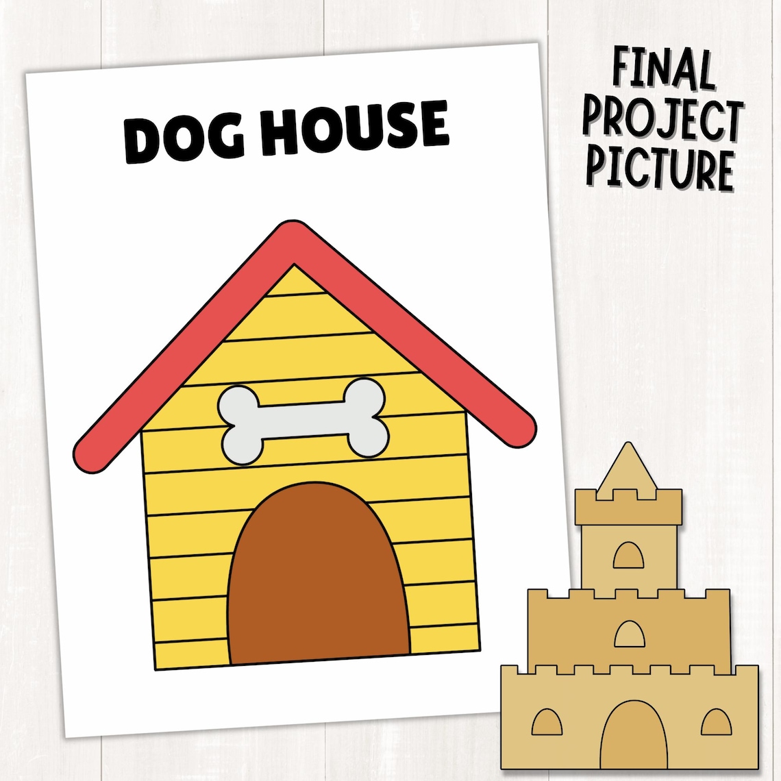 Printable Dog House Craft Template | Summer Craft Activity | Build a ...
