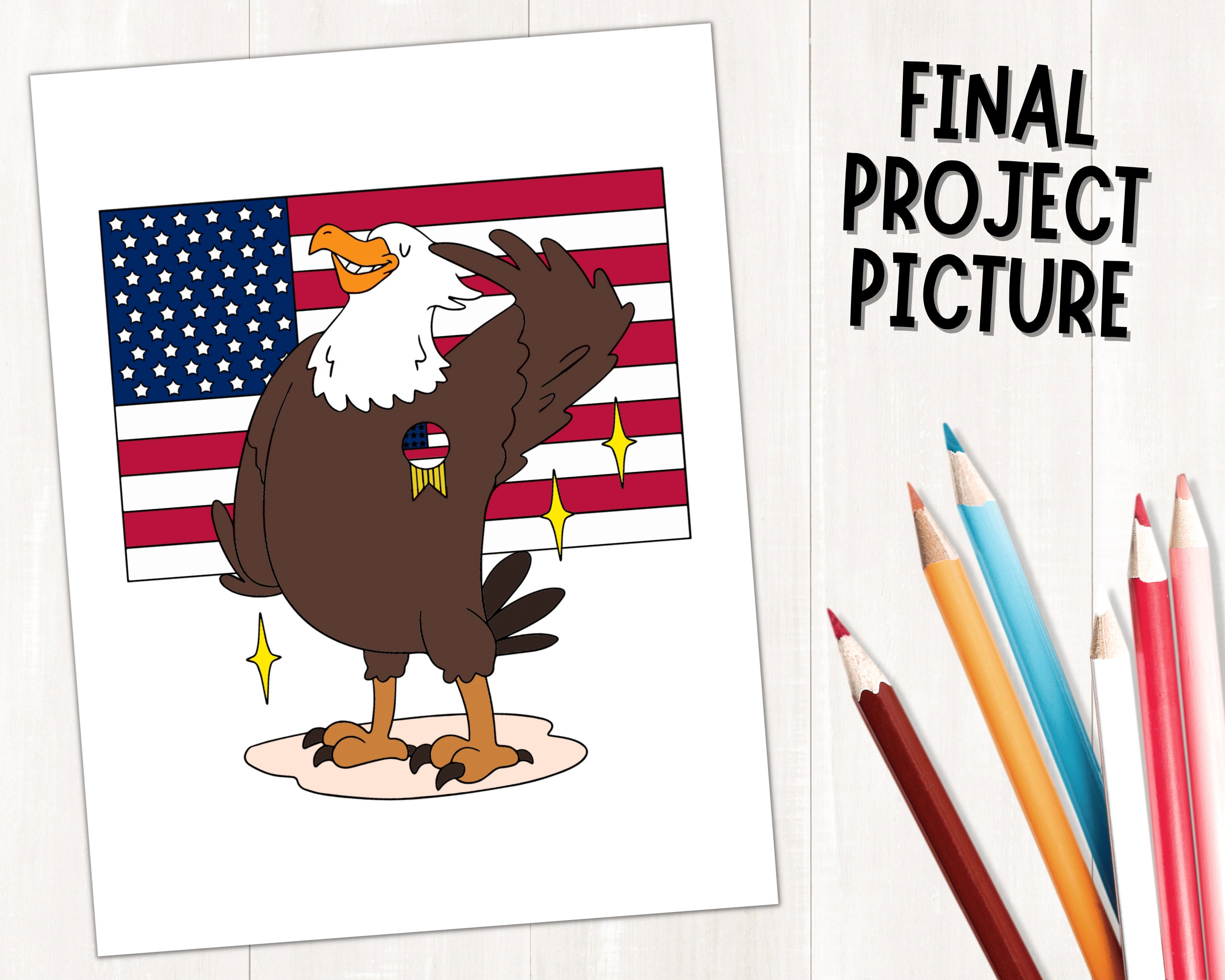 Printable Patriotic Eagle Craft | September 11th | Patriot Day Craft ...