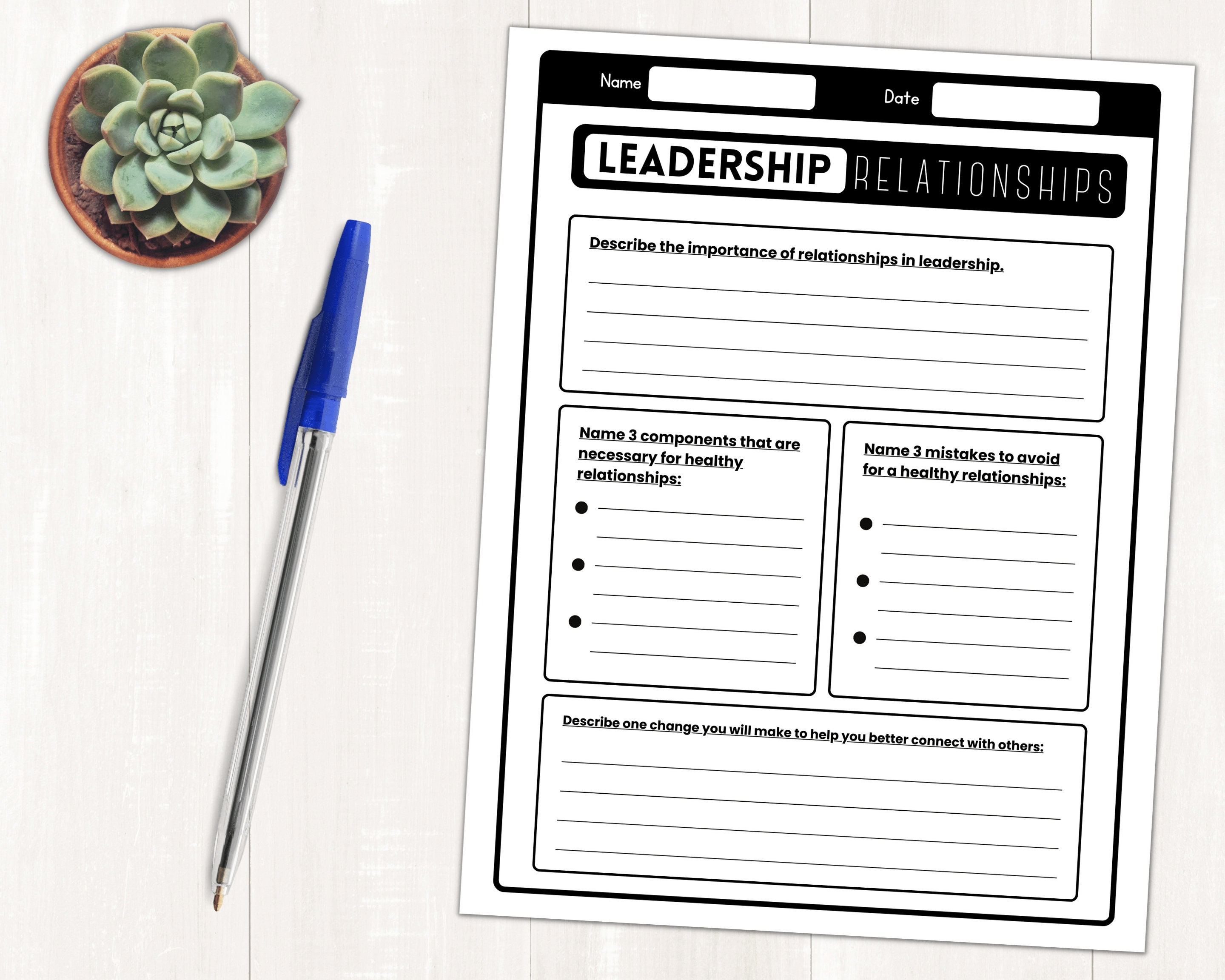 Leadership Skills Worksheets | Leadership Lessons | Leadership ...