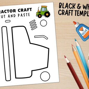 Printable Tractor Craft | Transportation Craft | Build a Tractor | Cut ...