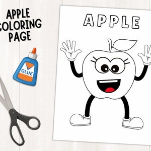 Printable Apple Craft Template for Kids | Fall Craft Activity | Autumn ...