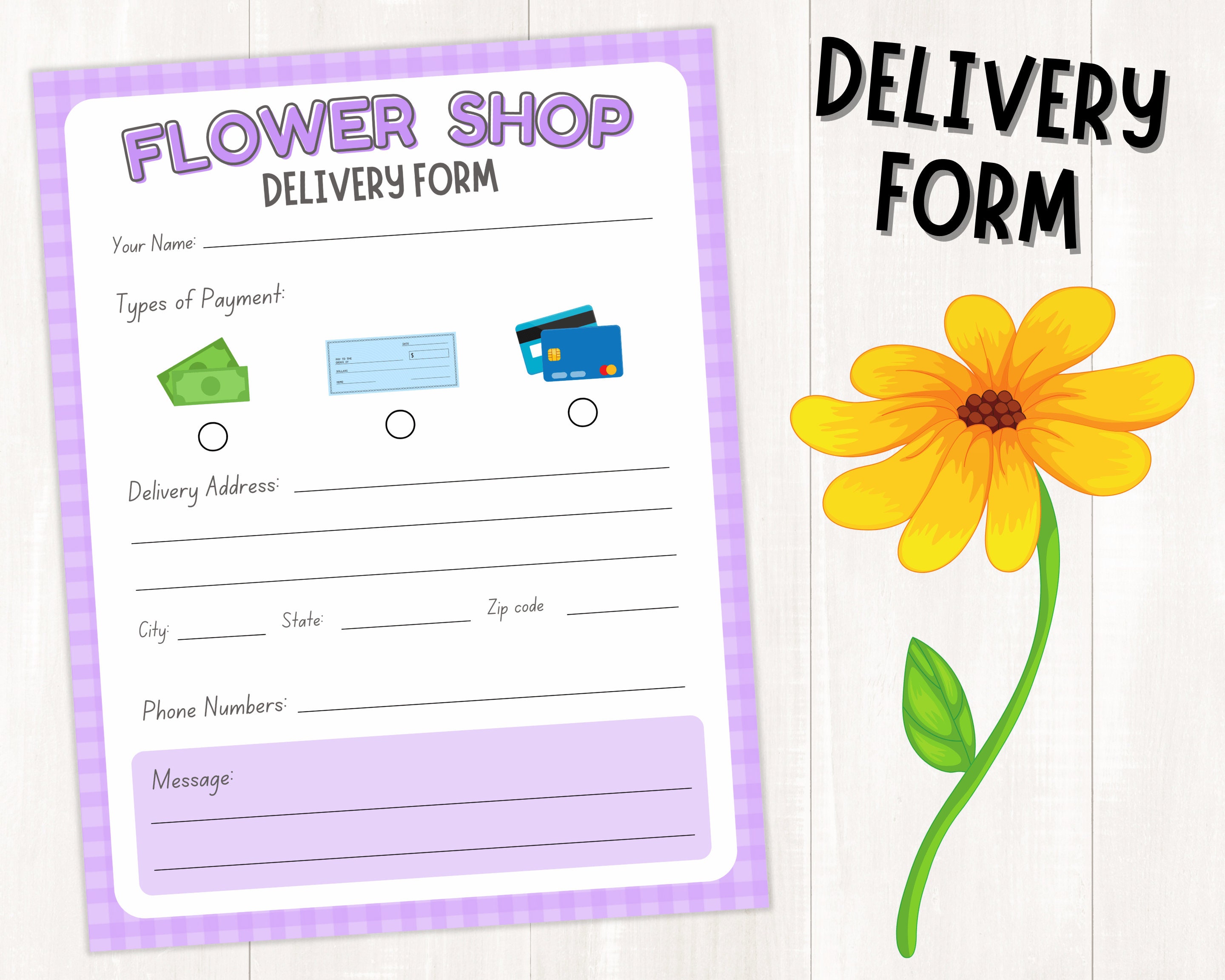 Flower Shop Dramatic Play Printables Florist Pretend Play Spring ...