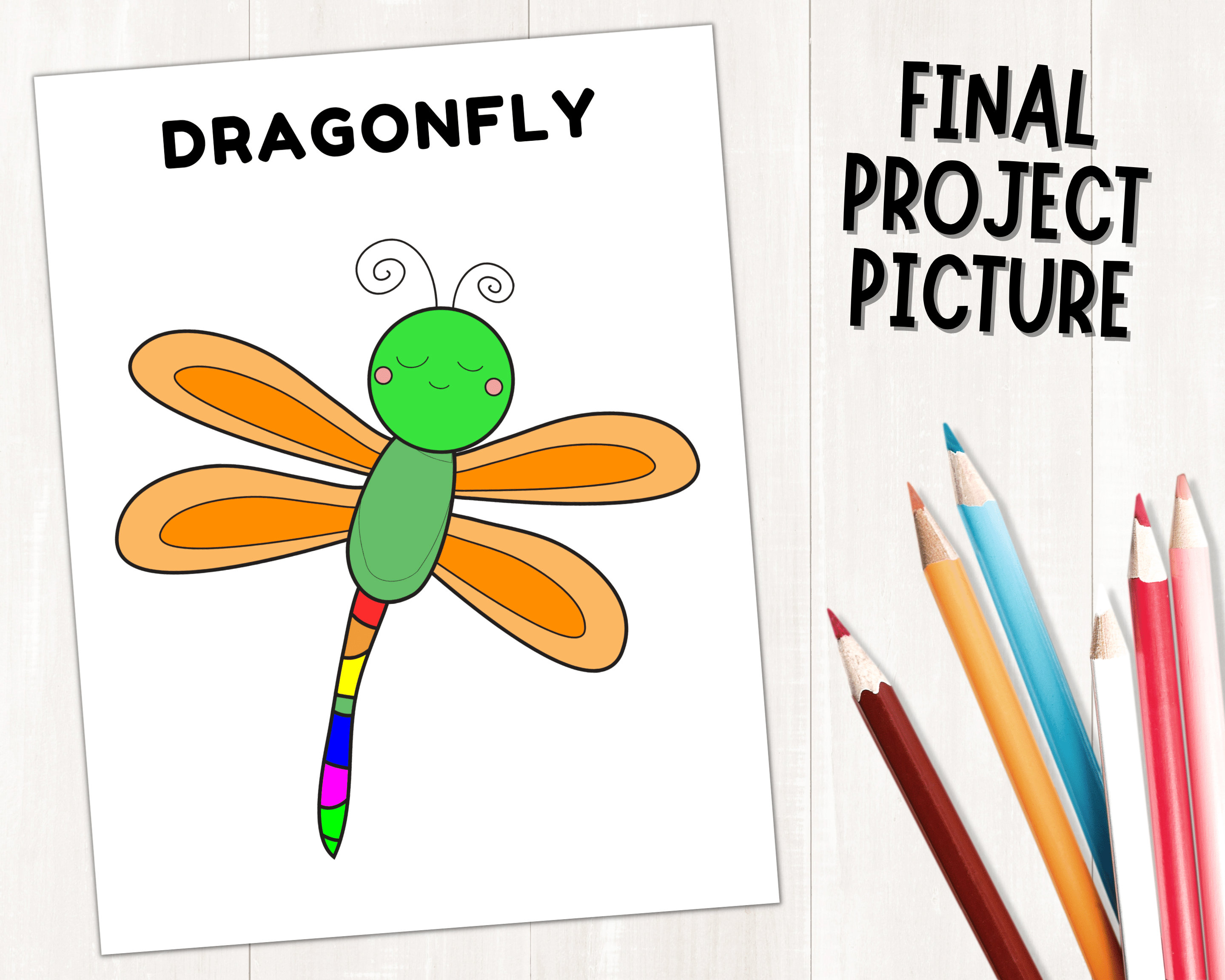 Printable Dragonfly Craft for Kids | Spring Activities | Insect Craft ...