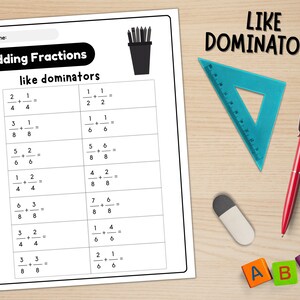 Adding and Subtracting Fractions Printable Math Worksheets, Grade 4th ...