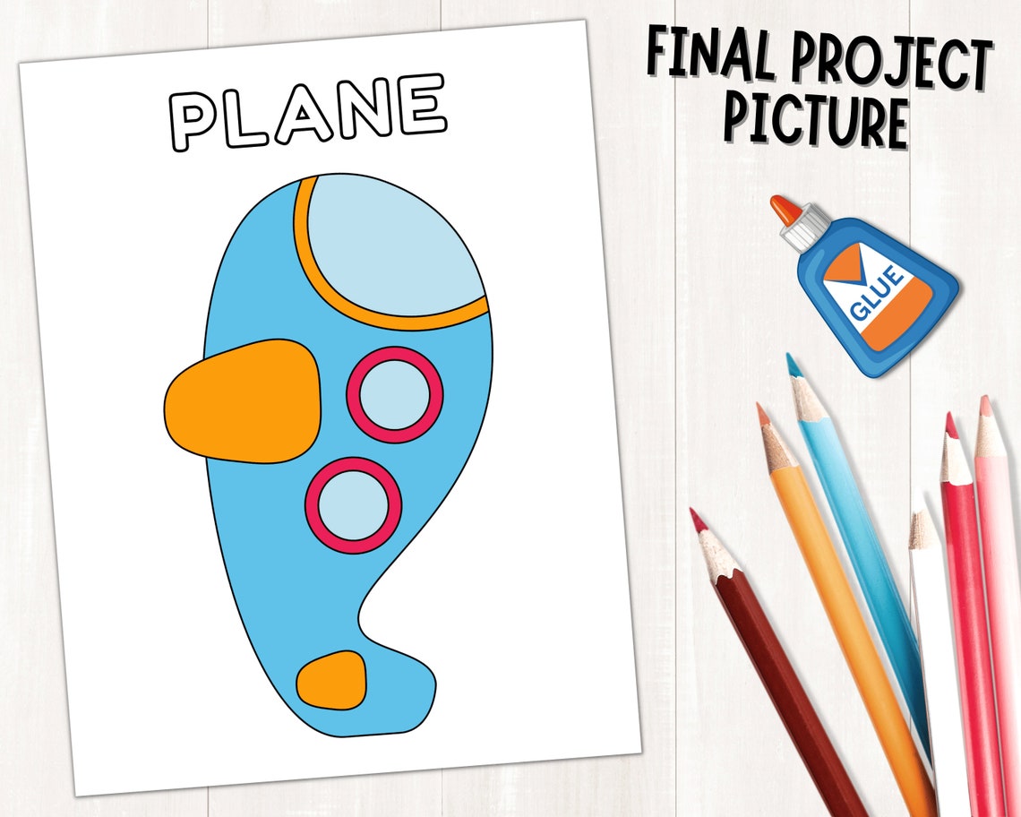 Printable Plane Craft Template for Kids Transportation Crafts Color ...