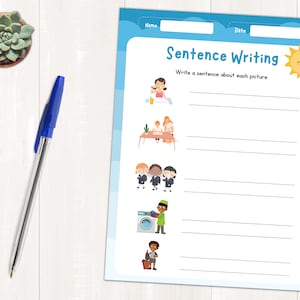 Writing Complete Sentences About Picture Worksheets, Picture Writing ...