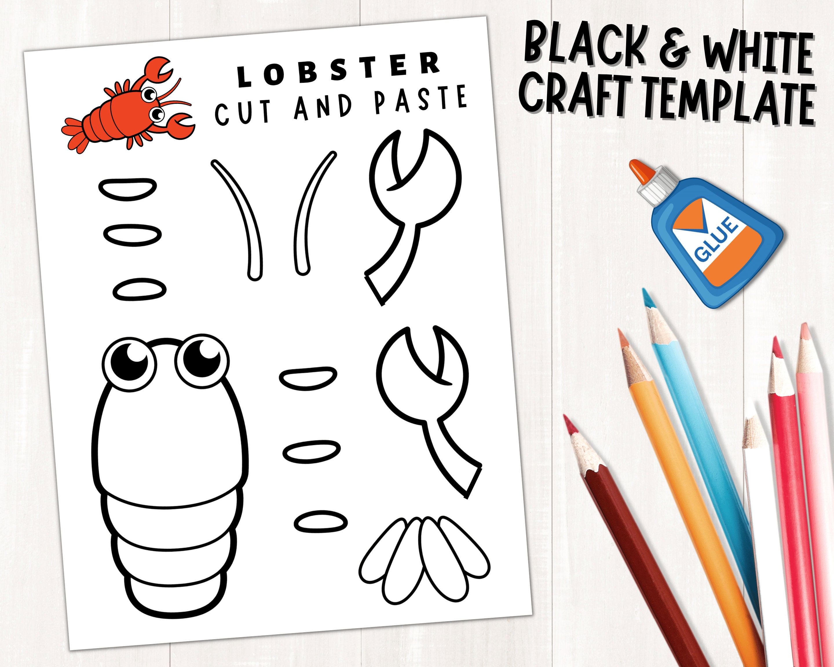 Lobster Craft for Kids | Ocean Habitat Activities | Ocean Animal Craft ...