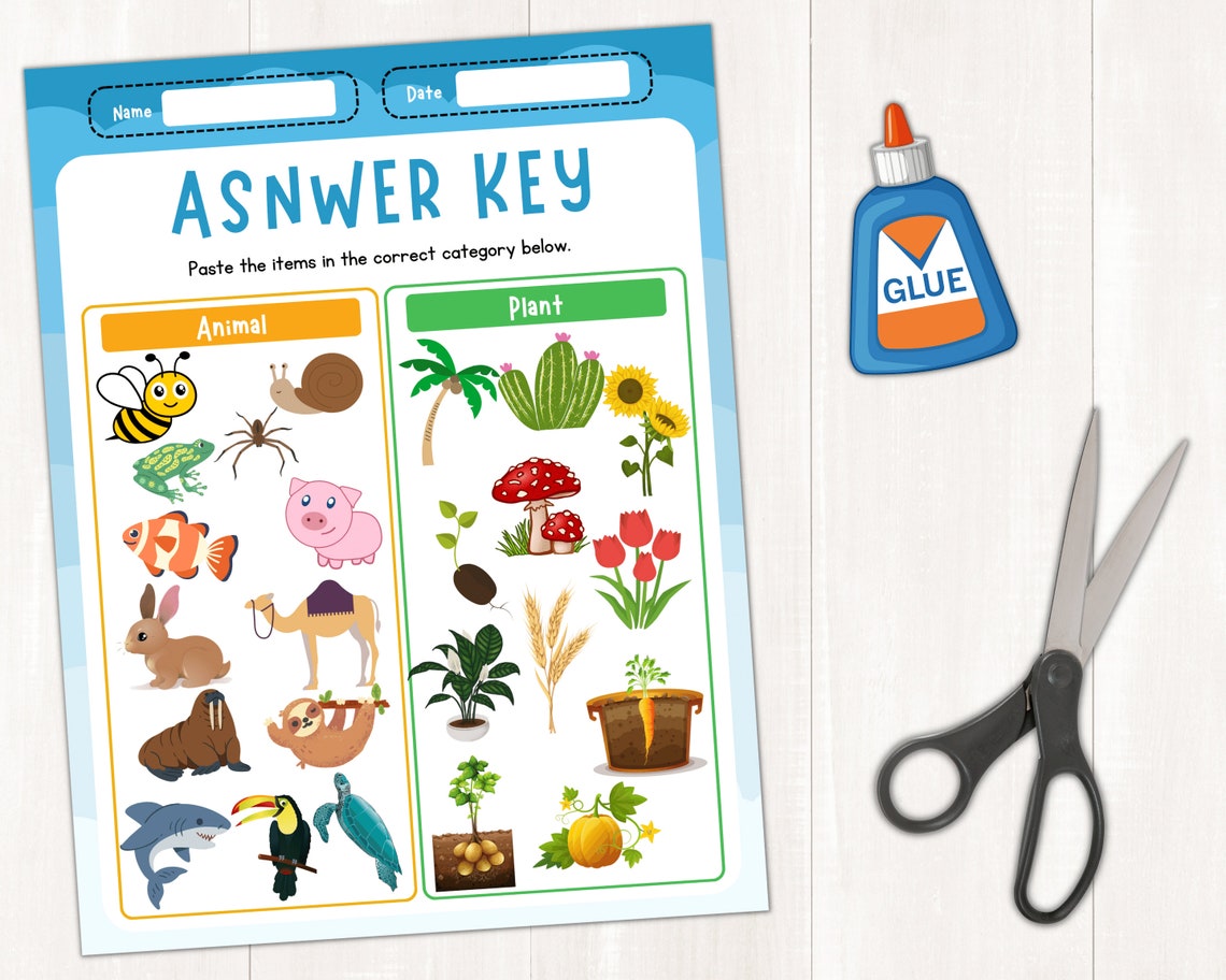 Plant or Animal Sorting Activity | Plant and Animal Printable ...
