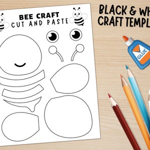 Bee Craft Printable Template | Spring Activities | Bee Coloring Page ...
