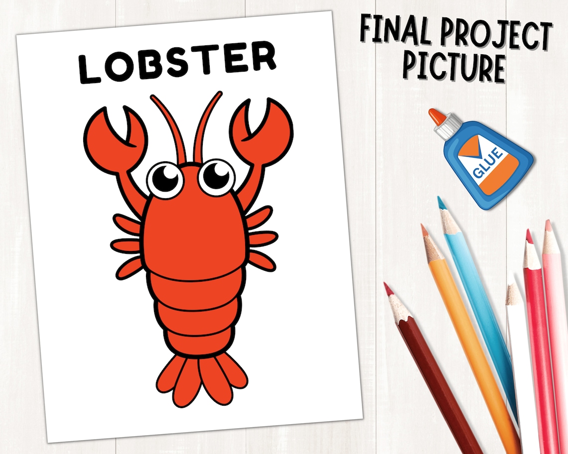 Lobster Craft for Kids Ocean Habitat Activities Ocean Animal Craft ...