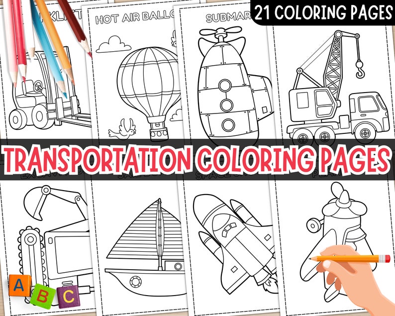 Printable Vehicles Coloring Pages, Transportation Coloring Sheets ...