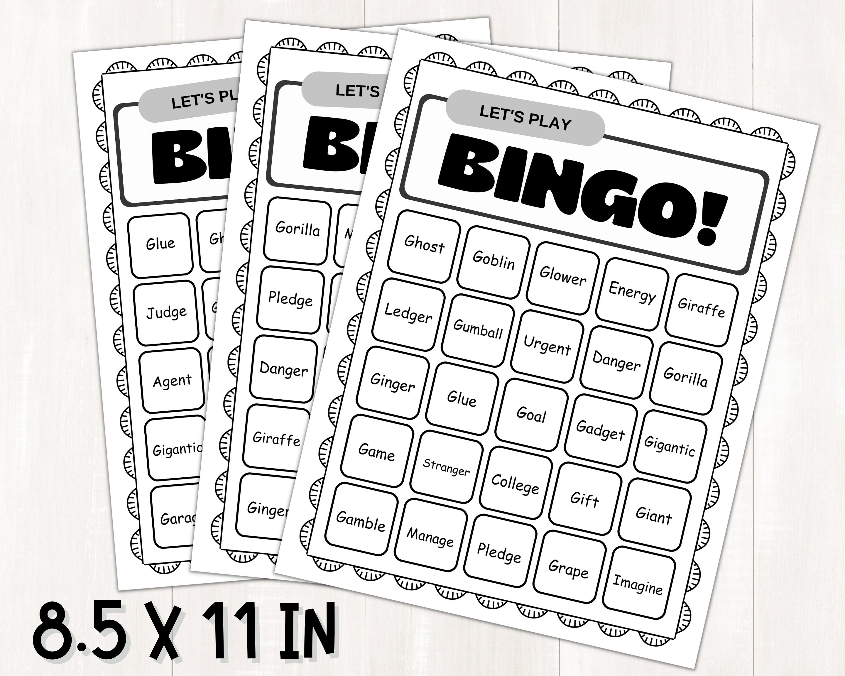 Hard G and Soft G Bingo Game Phonics Bingo Game Printable Game for Kids ...