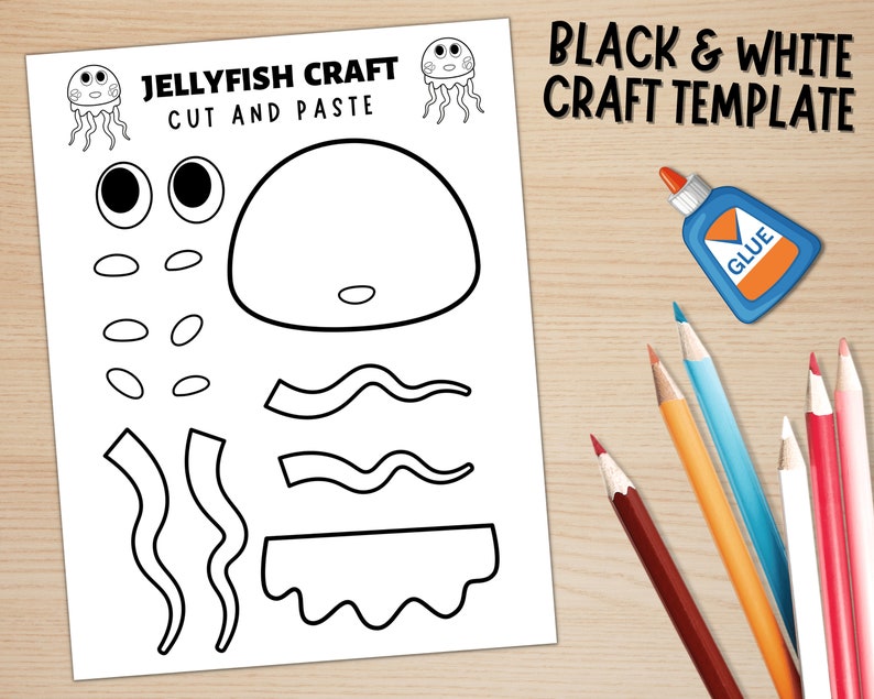 Jellyfish Craft | Sea Life Activity | Ocean Animals Craft | Cut & Paste ...