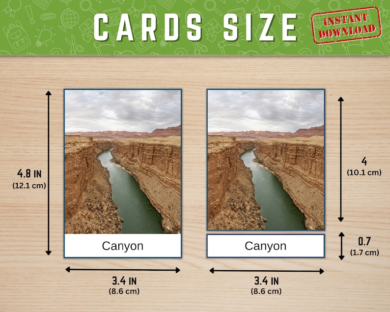 Landforms Montessori 3-part Cards | Types of Landforms Flashcards With ...
