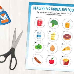 Healthy and Unhealthy Food Sorting Activity, Healthy or Unhealthy Food ...