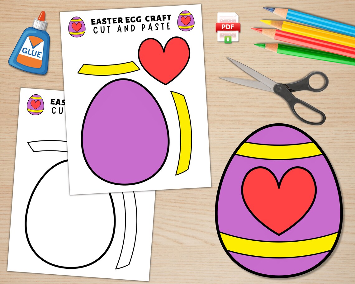 Easter Egg Craft Activity Spring Craft Easter Activities Printable ...