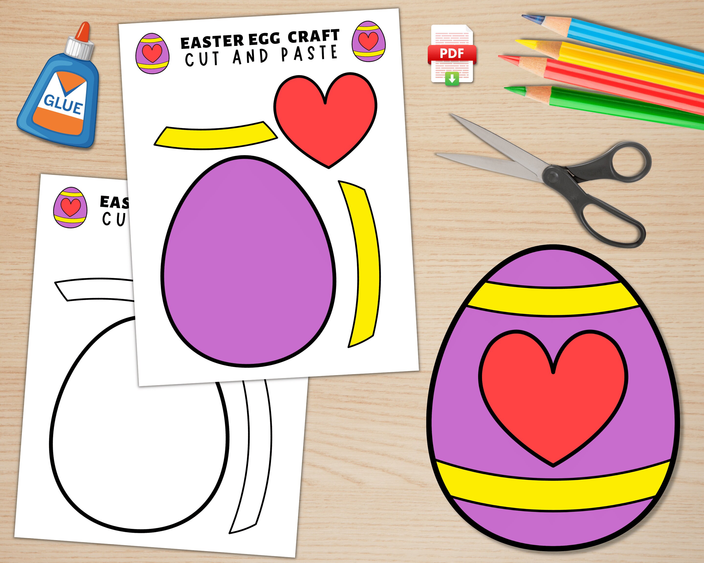 Easter Egg Craft Activity Spring Craft Easter Activities Printable ...