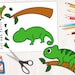 Chameleon Craft for Kids, Printable Template, Rainforest Activities ...