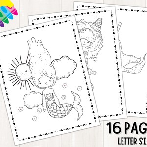Printable Mermaids Coloring Pages for Girls | Ocean Coloring Sheets ...