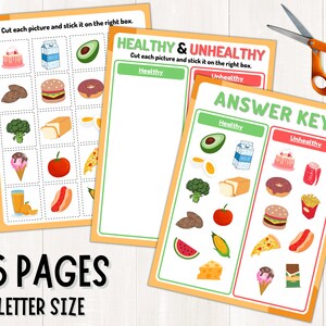 Food Groups Sorting Activity | Printable | Healthy Vs Unhealthy Food ...