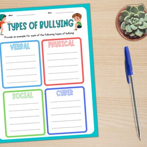 Anti-bullying Printable Worksheets | Anti-bullying Week Activity | Stop ...