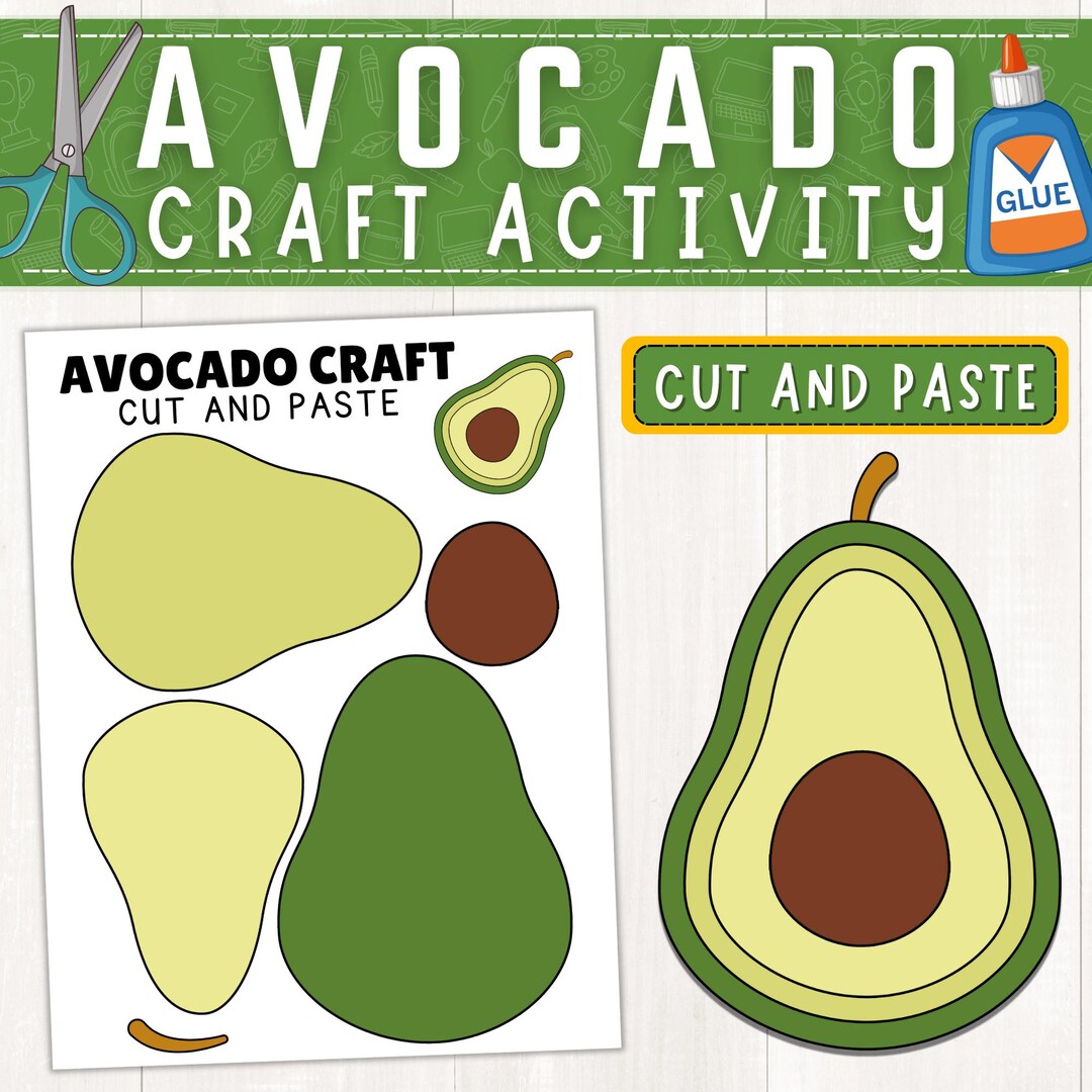 Printable Avocado Craft Template | Cinco De Mayo Craft | Build an ...