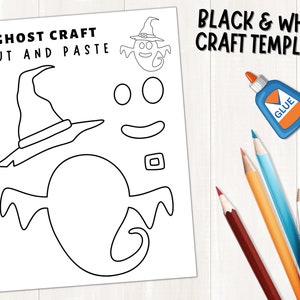 Printable Ghost Craft Template | Halloween Activities | Color, Cut, and ...
