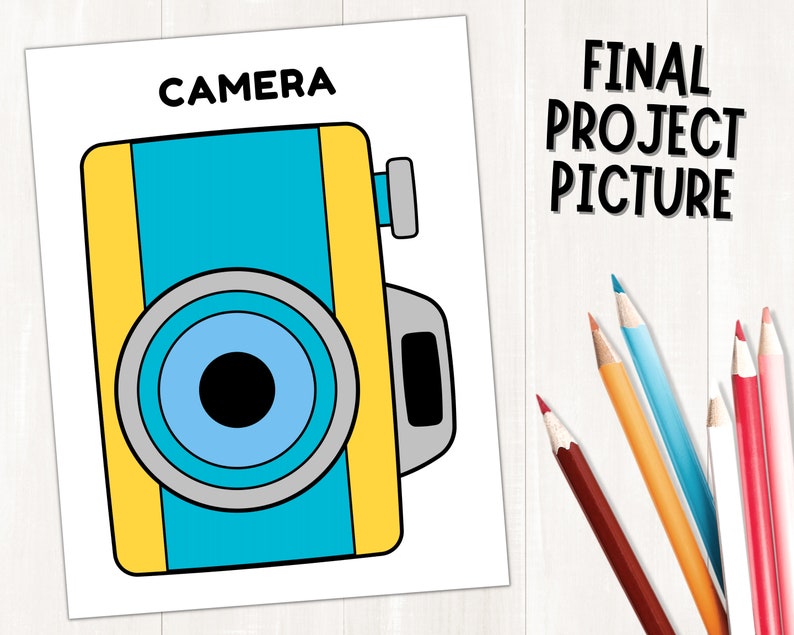 Printable Camera Craft for Kids | Camera Cut & Paste Craft Template ...