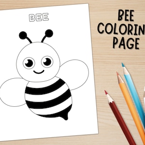 Bee Craft Printable Template | Spring Activities | Bee Coloring Page ...