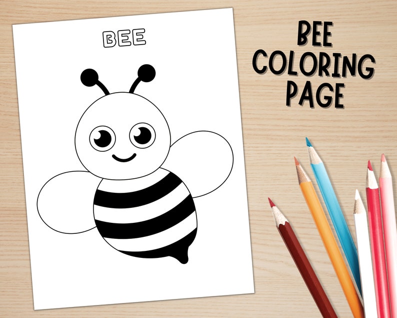 Bee Craft Printable Template Spring Activities Bee Coloring Page Build ...