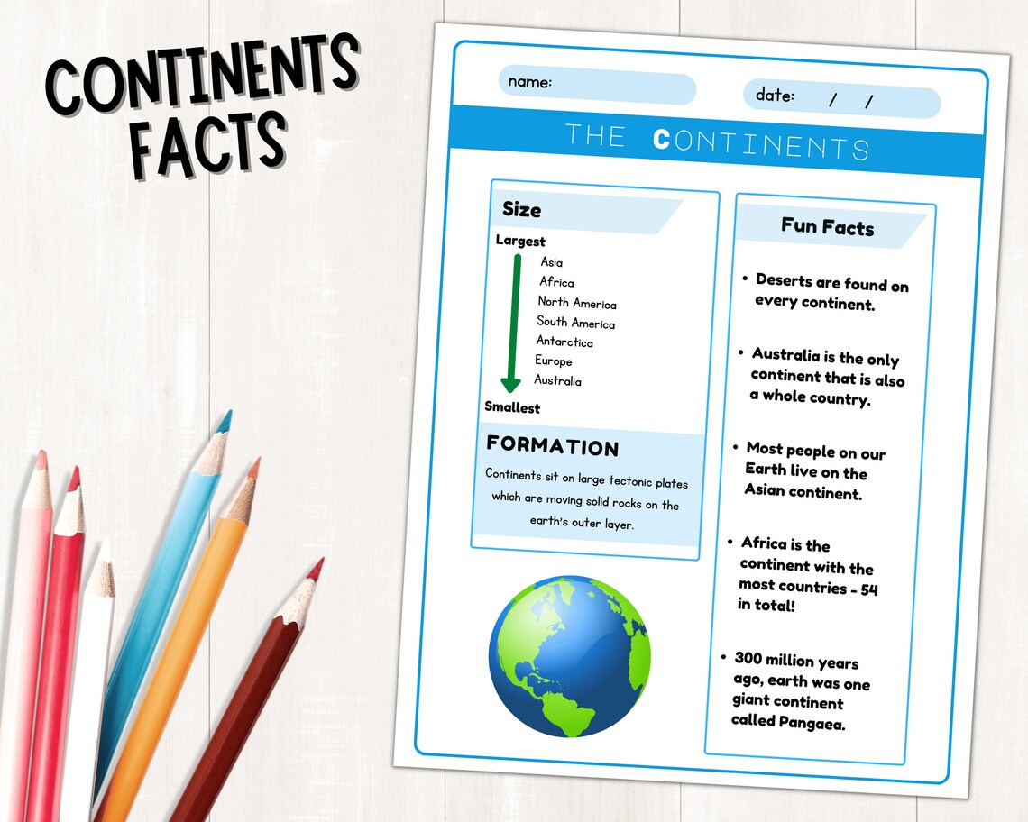 The 7 Continents of the World Worksheets Continents Labeling Worksheet ...