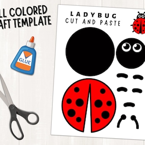 Printable Ladybug Craft Template for Kids | Spring Activity | Insect ...