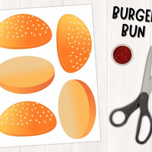 Burger Shop Pretend Play Dramatic Play Printables Build a Burger Game ...