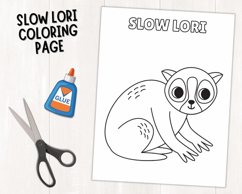 Slow Loris Craft Printable | Rainforest Animal Craft for Kids ...
