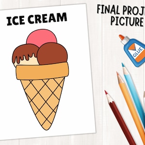 Ice Cream Cone Craft Template | Build an Ice Cream Cone | Summer Craft ...