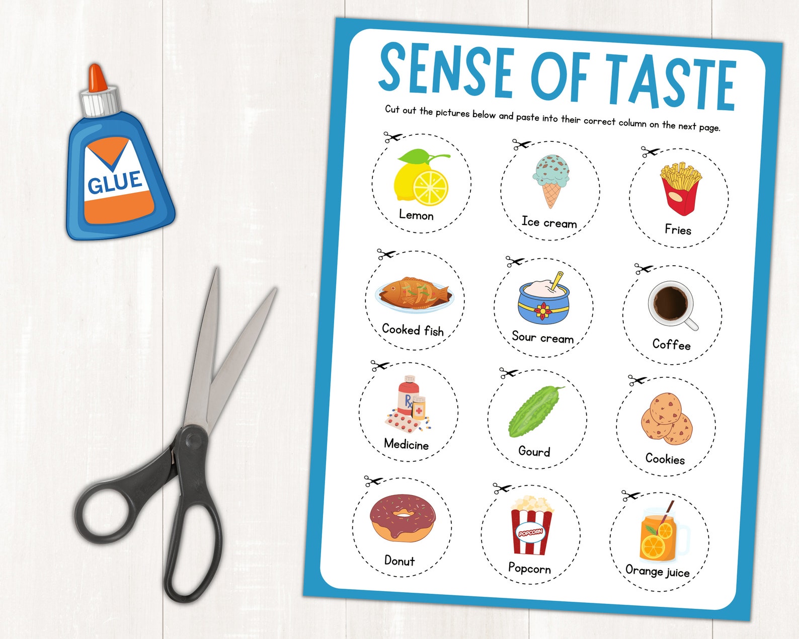 Sense of Taste Sorting Activity | Sorting Food Based on Taste Activity ...