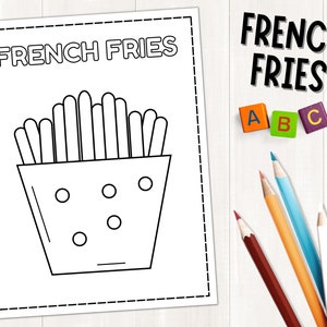Printable Fast Food Coloring Pages for Kids, Junk Food Coloring Sheets ...