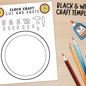 Printable Clock Craft for Kids, Telling Time Activity, Build a Clock ...
