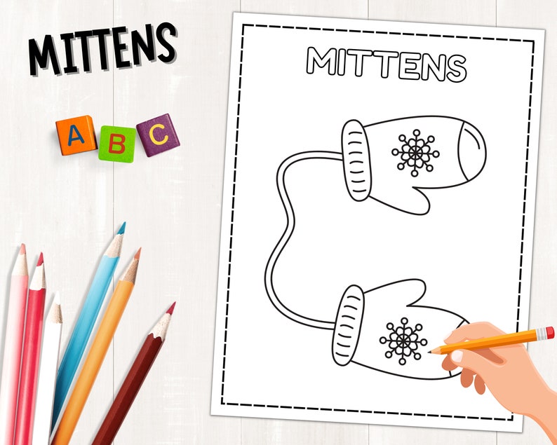 Winter Wear Coloring Pages | Clothes Coloring Sheets | Winter Activity ...