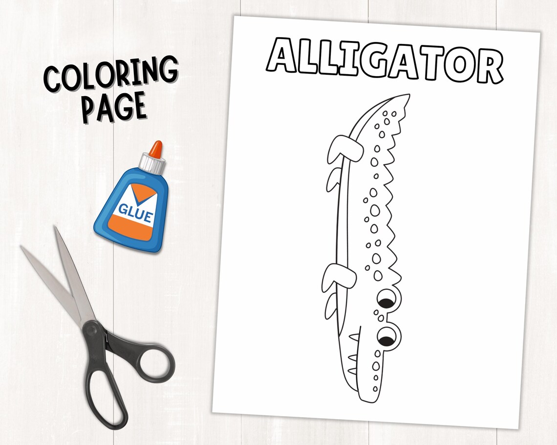 Printable Alligator Craft Template | Reptile Activities | Zoo Animal ...
