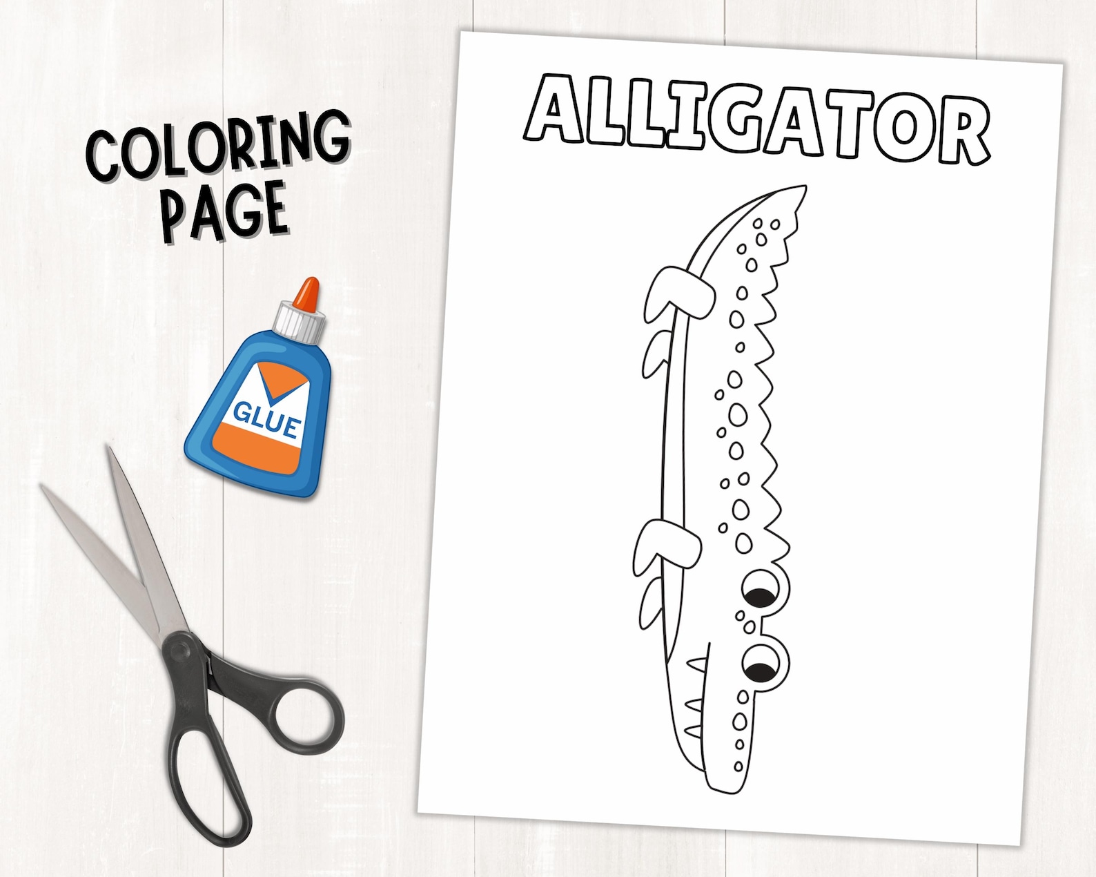 Printable Alligator Craft Template | Reptile Activities | Zoo Animal ...