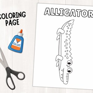 Printable Alligator Craft Template | Reptile Activities | Zoo Animal ...