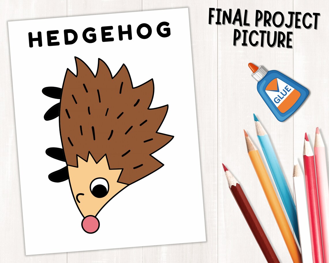 Printable Hedgehog Craft | Build a Hedgehog | Fall Craft Activity ...