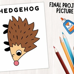 Printable Hedgehog Craft | Build a Hedgehog | Fall Craft Activity ...