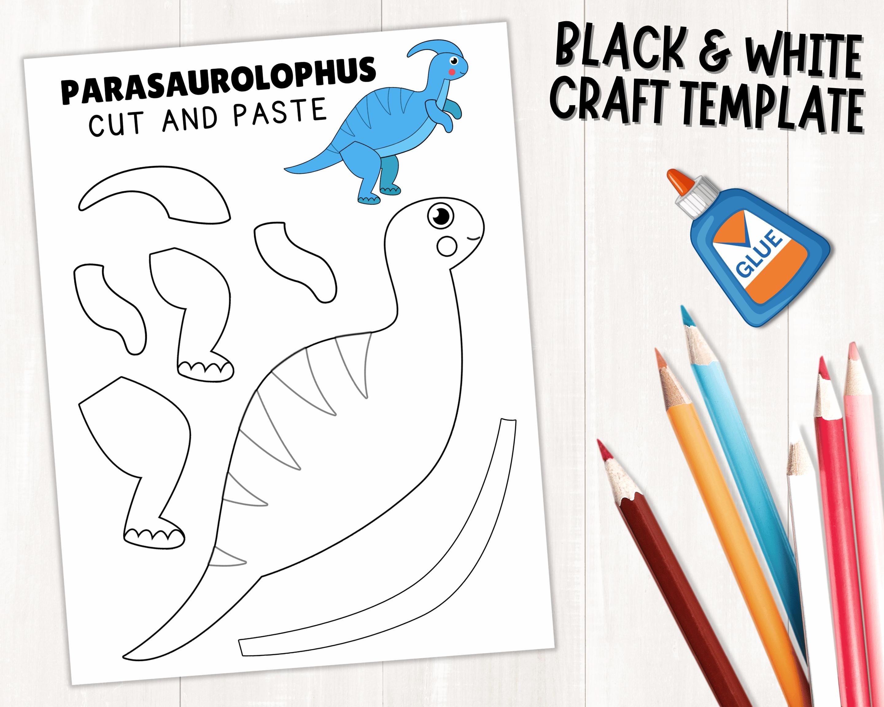 Parasaurolophus Dinosaur Craft Template | Animal Craft | Build a ...