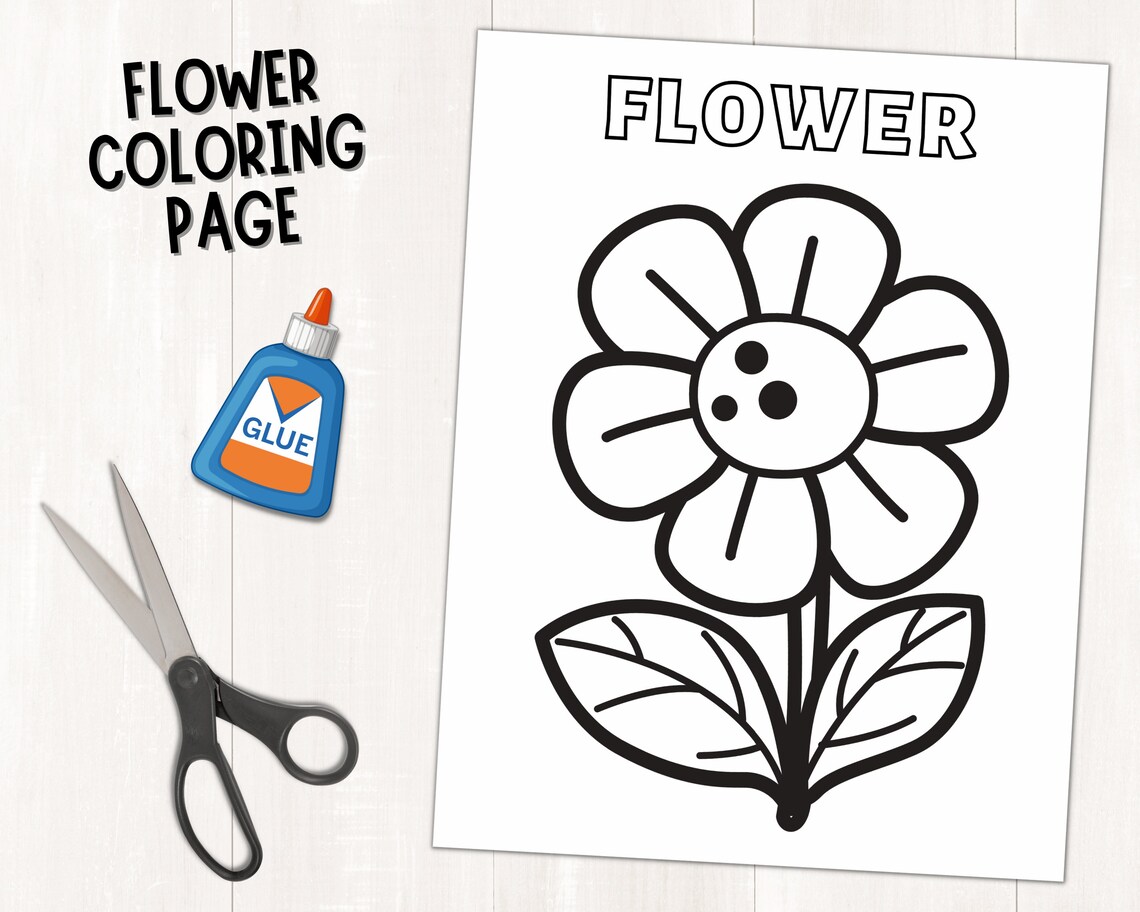 Printable Flower Printable Craft Template Build a Flower Spring Craft ...